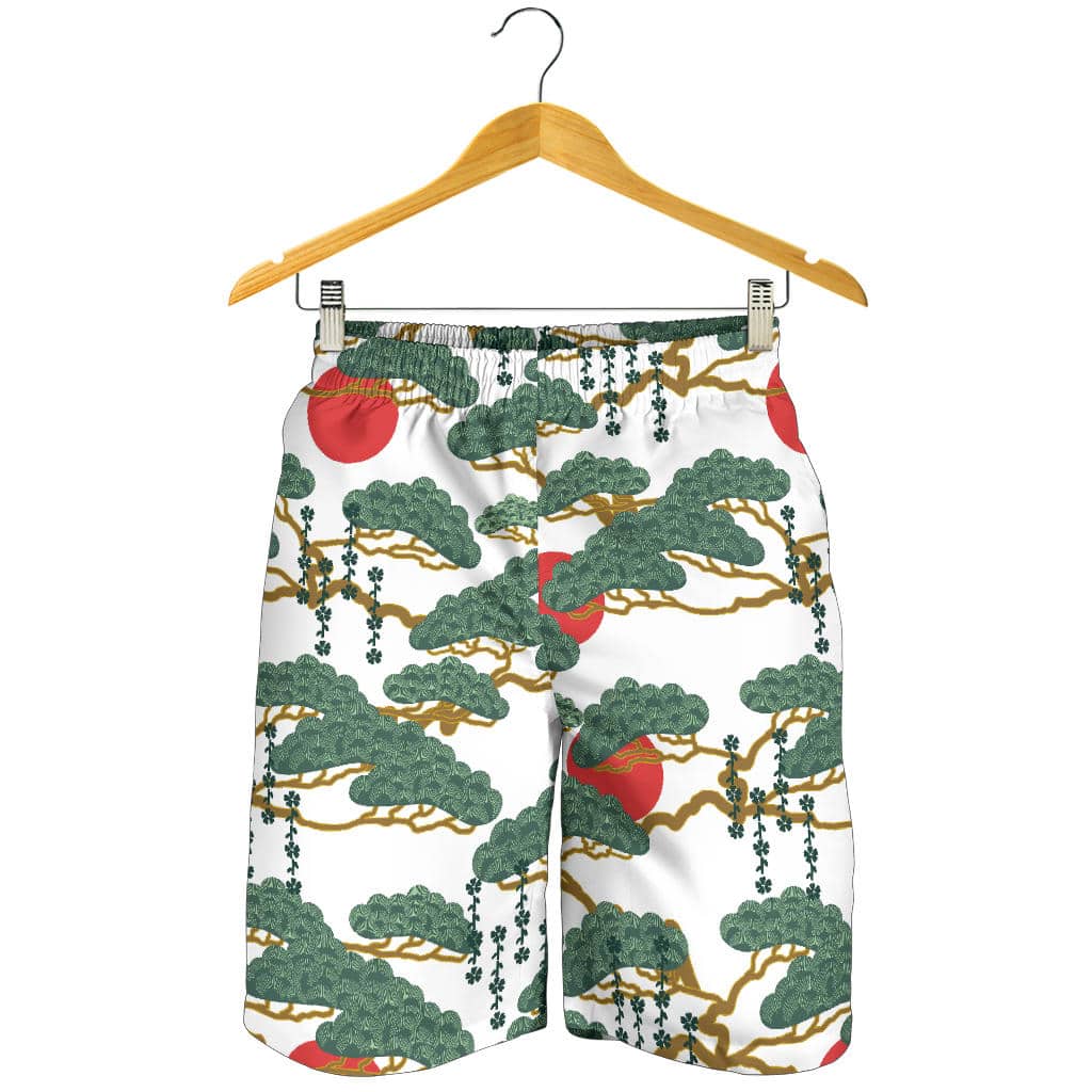 Bonsai Red Sun Japanese Pattern For Men Women Kid Shorts - Trendy Aloha