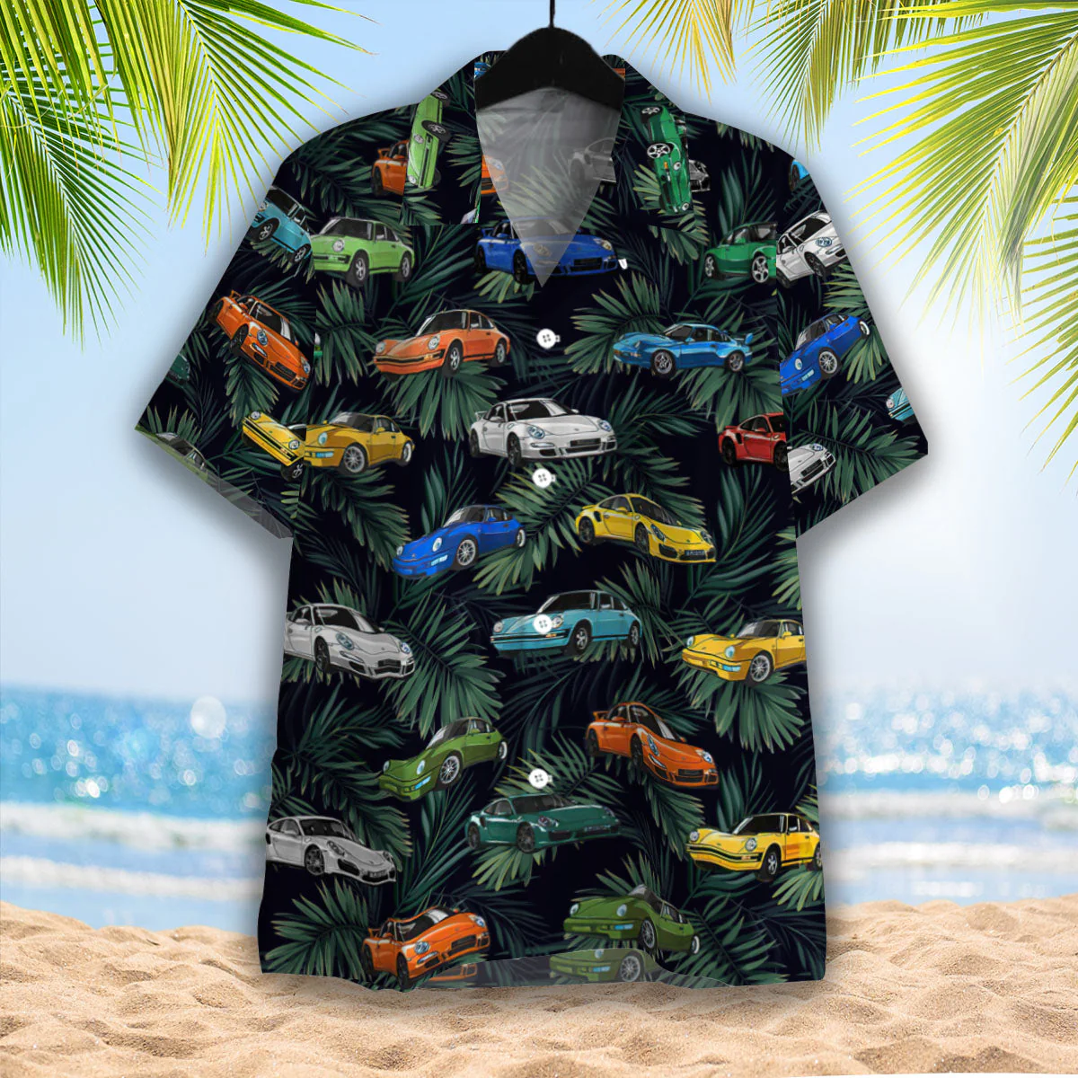 Drive the Era with Retro Car Inspired Hawaiian Design - Trendy Aloha