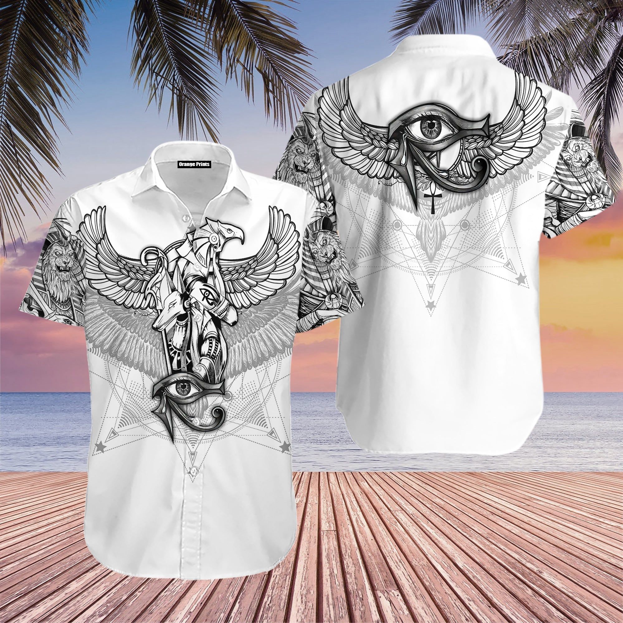 Egyptian Gods Ancient Tattoo Aloha Hawaiian Shirt | For Men & For Women ...