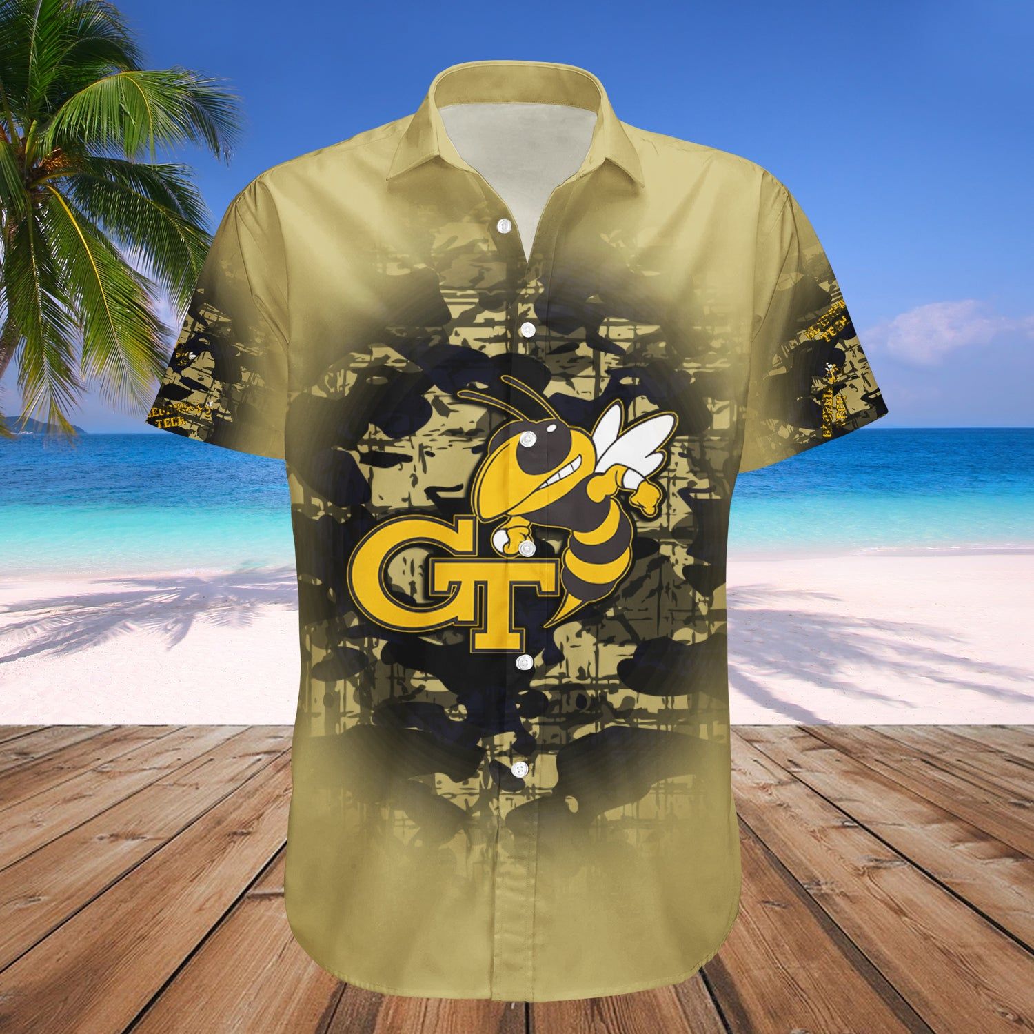 Best Georgia Tech Yellow Jackets Hawaiian Shirts For Sale Online ...