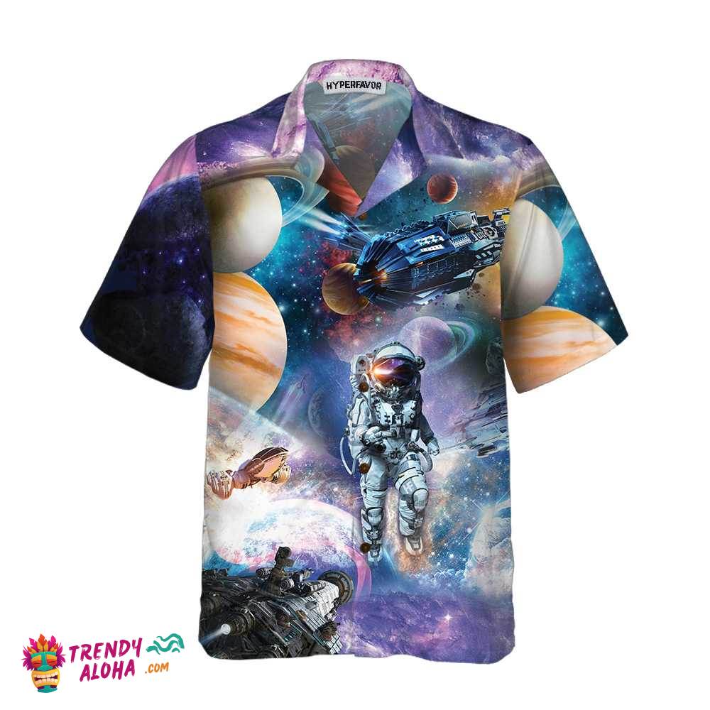 Outer Space Hawaiian Shirt, Space Themed Shirt, Planet Button Up Shirt ...